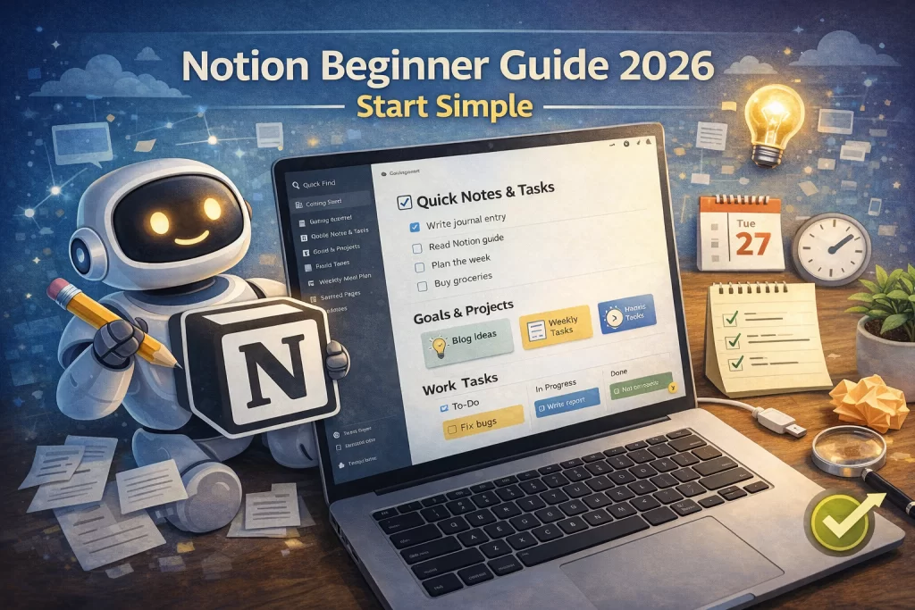 Notion Beginner Guide 2026: How to Use Notion Step by Step